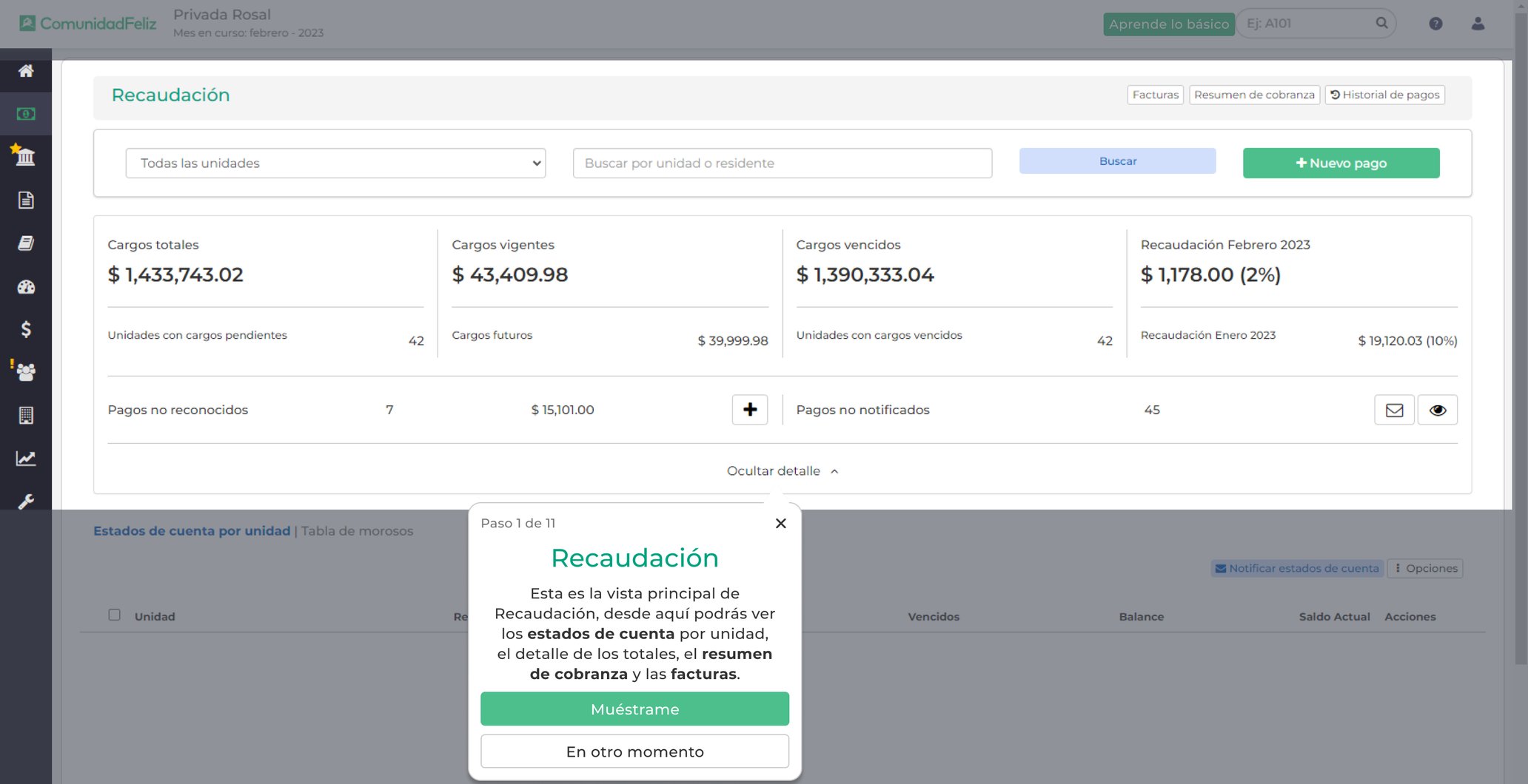 Aprende lo básico módulo de recaudación
