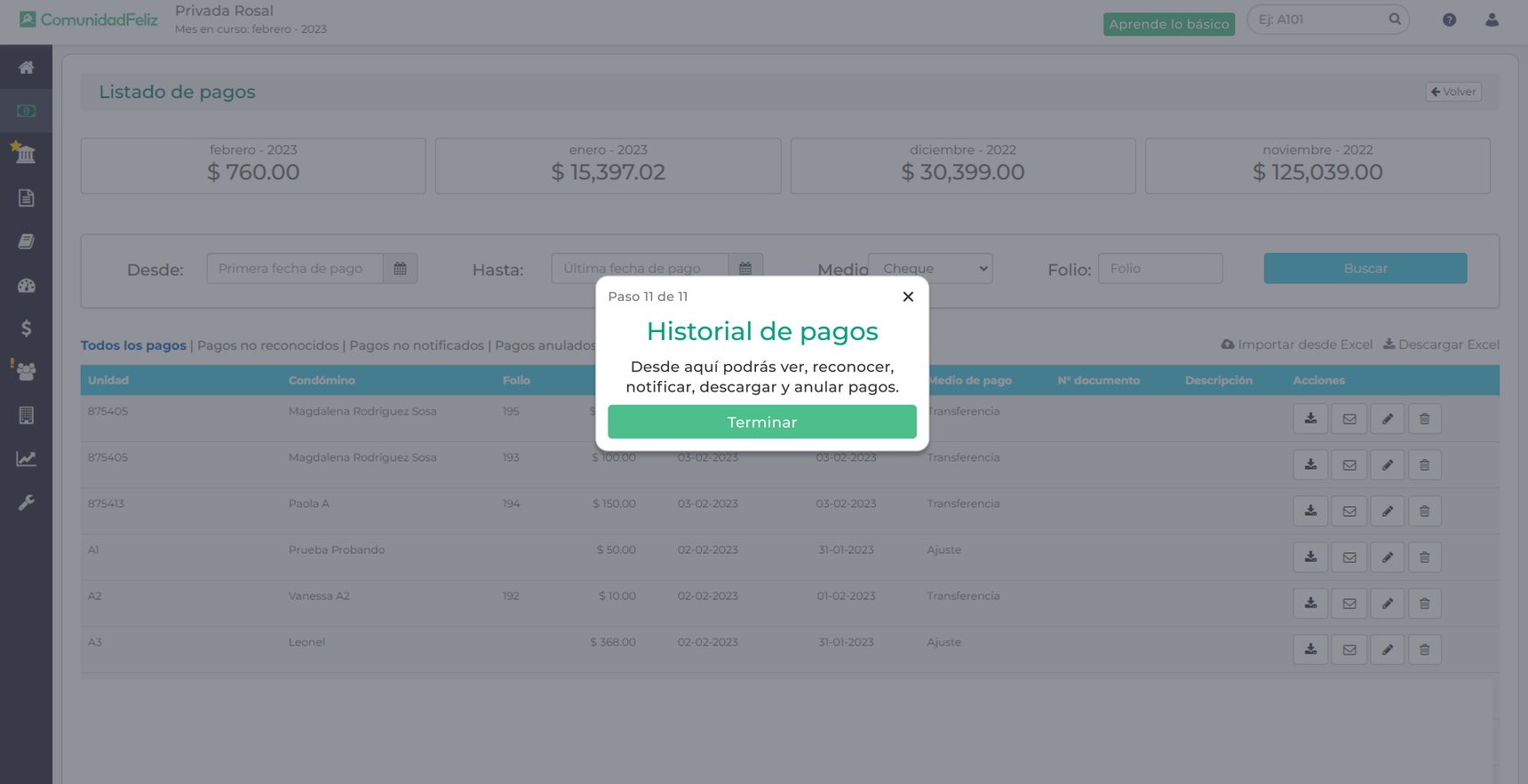 Aprende lo básico módulo de recaudación